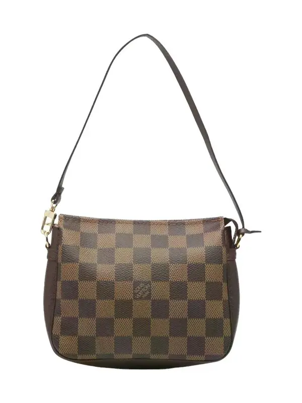 LOUIS VUITTON 2005 Damier Ebene Trousse Pochette Handbag - Brown