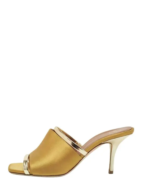 MALONE SOULIERS Laney Leather Heeled Slides - Gold