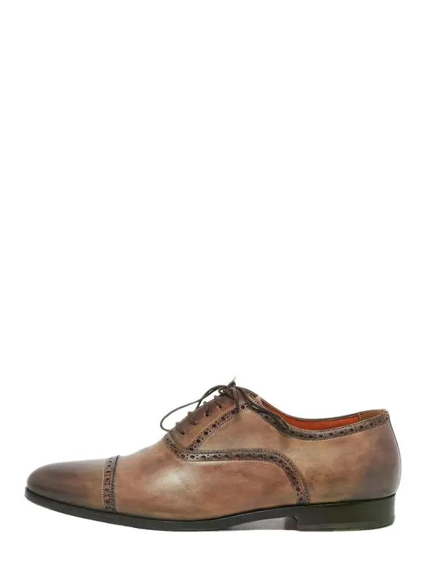 Santoni Leather Brogue Shoes - Brown