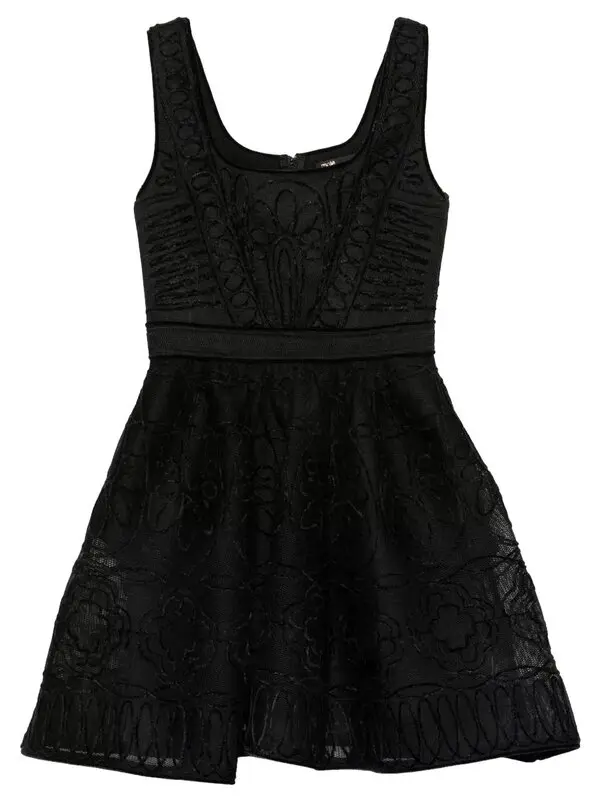 Maje Floral Mini Dress - Black