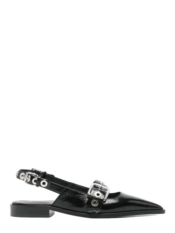 Maje Eyelet Strap Loafer - Black