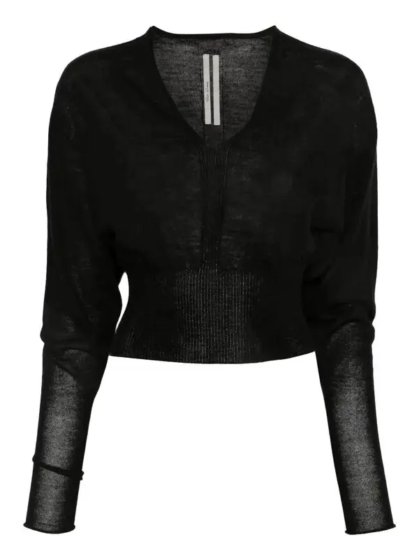 Rick Owens V-neck Top - Black