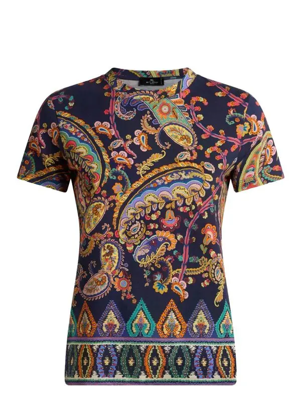 Etro Floral Paisley Medallion-motif T-shirt - Purple