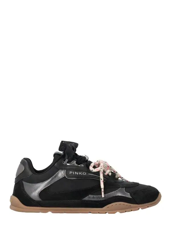 Pinko Panelled Lace-up Sneakers - Black