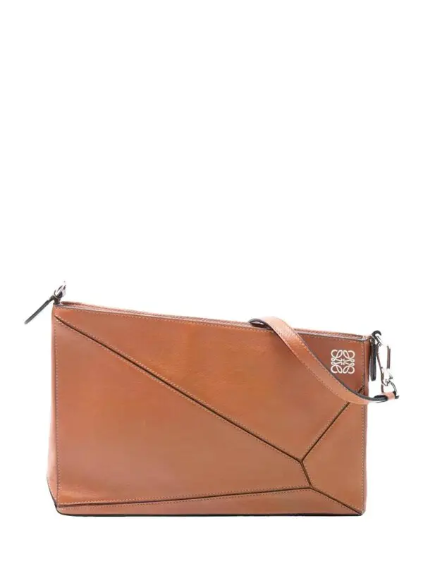 Loewe 2015 Leather Puzzle Clutch Shoulder Bag - Brown
