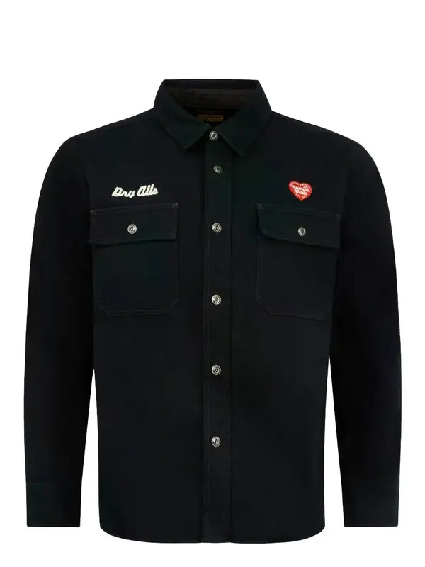 HUMAN MADE Buttoned Patch Work Shirt - Black