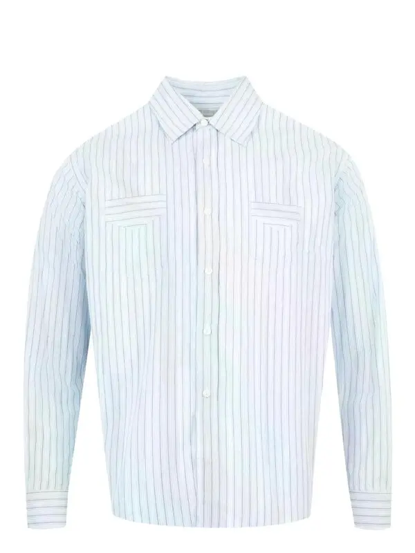 POST O'ALLS Striped Pocket Shirt - White