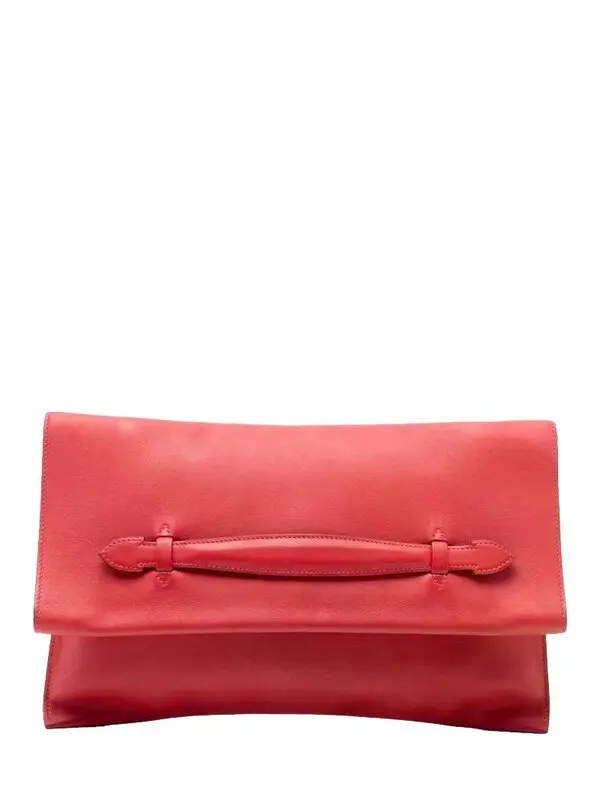 Hermès 2016 Evercolor Pliplat Clutch Bag - Red