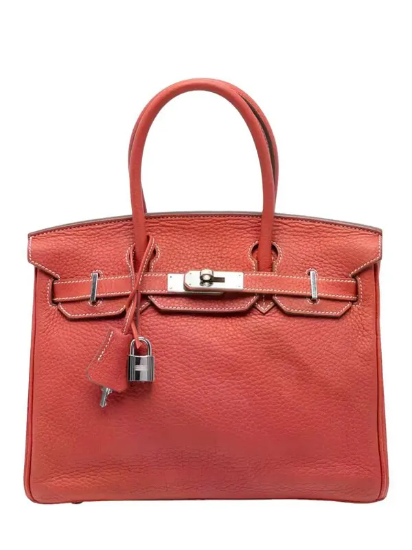 Hermès 2011 Limited Edition Togo Birkin 30 Retourne Eclat Handbag - Red