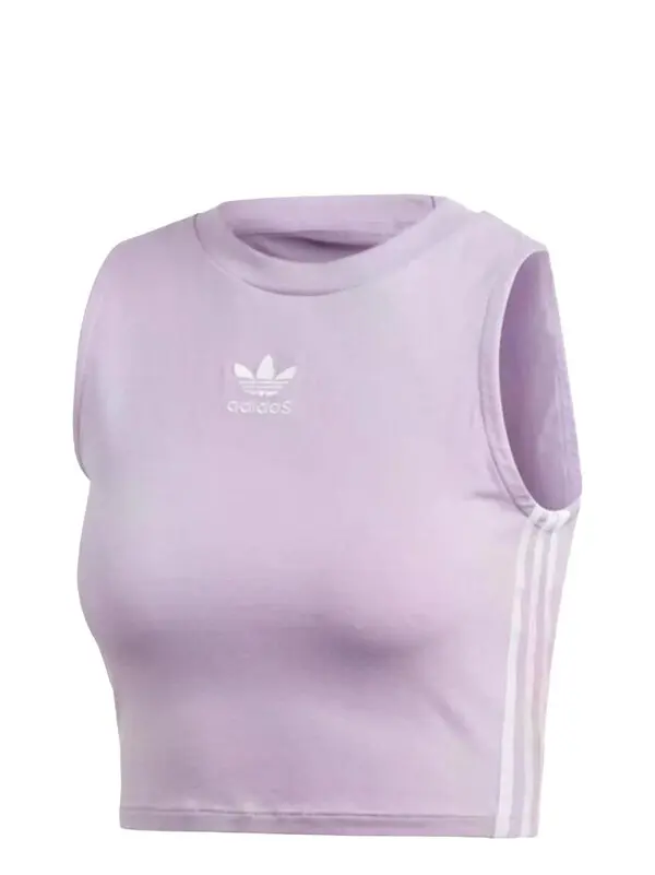 Adidas Striped-detail Tank Top - Purple
