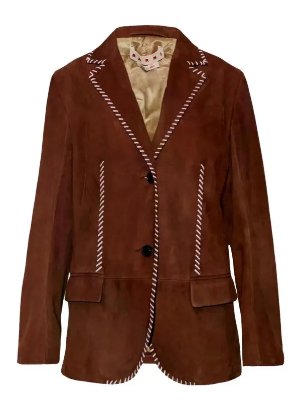 Marni Leather Jacket - Brown