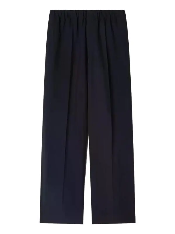 Sandro Elasticated Waist Wide-leg Trousers - Blue