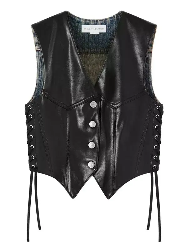 Stella McCartney Button Lace-up Gilet - Black