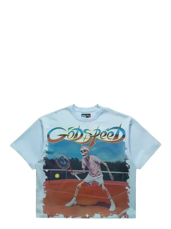 GODSPEED Top Spin Graphic T-shirt - Blue