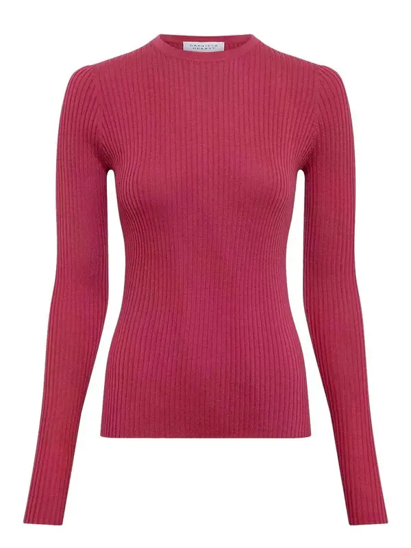 Gabriela Hearst Browning Ribbed-knit T-shirt - Pink