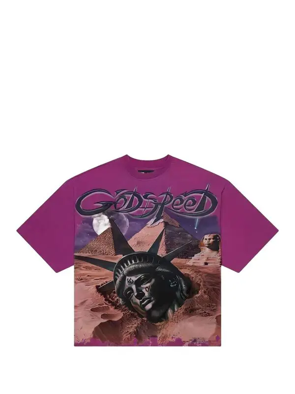 GODSPEED Mother Cairo Print T-shirt - Purple