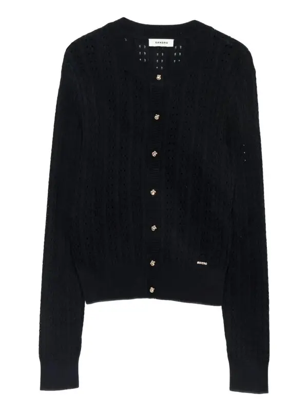 Sandro Button-fastening Cardigan - Blue