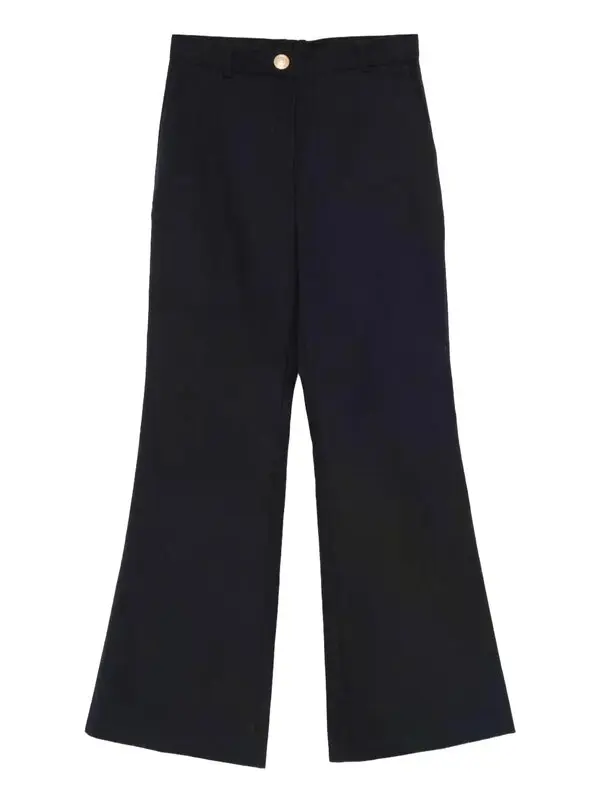 Sandro High-waisted Trousers - Blue