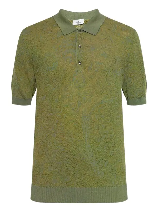 Etro Patterned Polo Shirt - Green