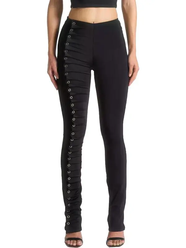 Manière De Voir Eyelet-detail Leggings - Black
