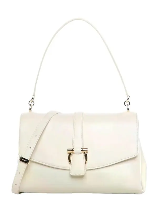 FERRAGAMO Logo-buckle Shoulder Bag - White