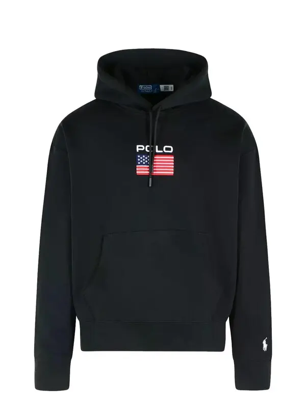 Polo Ralph Lauren Logo-embroidered Hoodie - Black