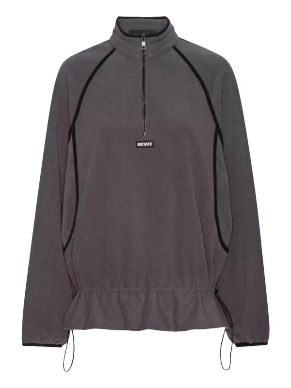 ROTATE BY BIRGER CHRISTENSEN Half-zip Fleece Sweater - Grey