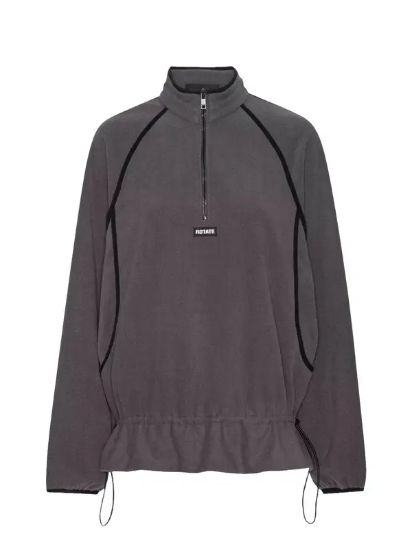 ROTATE BY BIRGER CHRISTENSEN Half-zip Fleece Sweater - Grey
