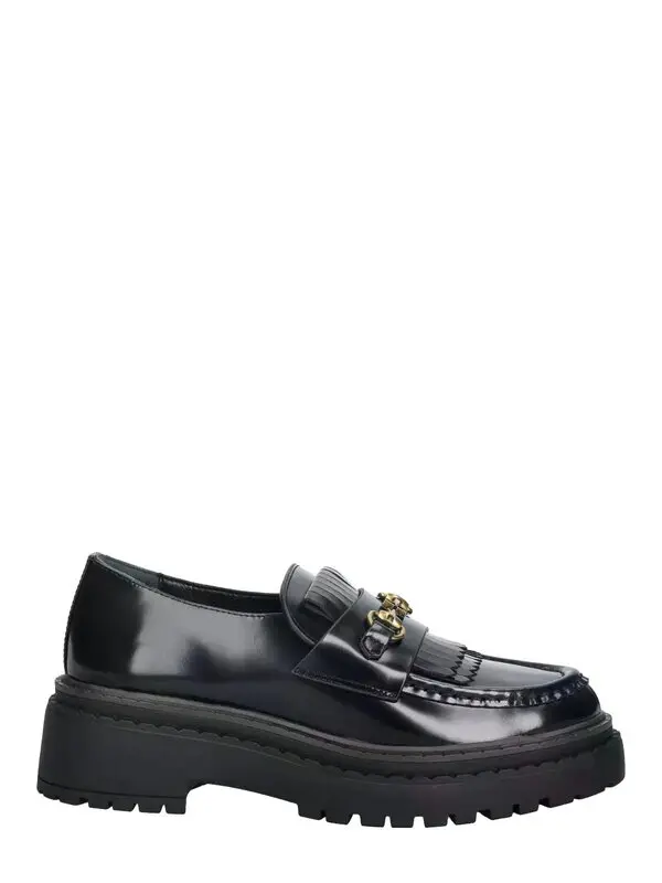NOKWOL Perry Fringed Loafers - Black