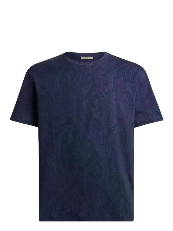 Etro Arnica-motif T-shirt - Blue