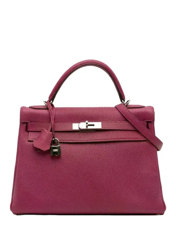 Hermès 2011 Togo Kelly Ii Retourne 32 Satchel - Purple