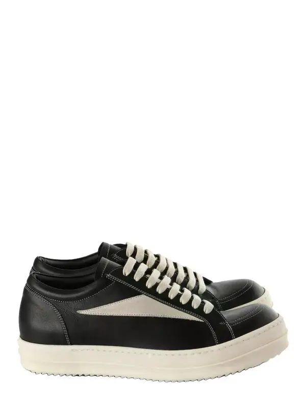 Rick Owens Vintage Leather Sneakers - Black