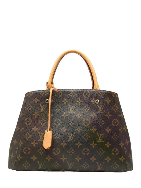 LOUIS VUITTON 2014 Monogram Montaigne Mm Satchel - Brown