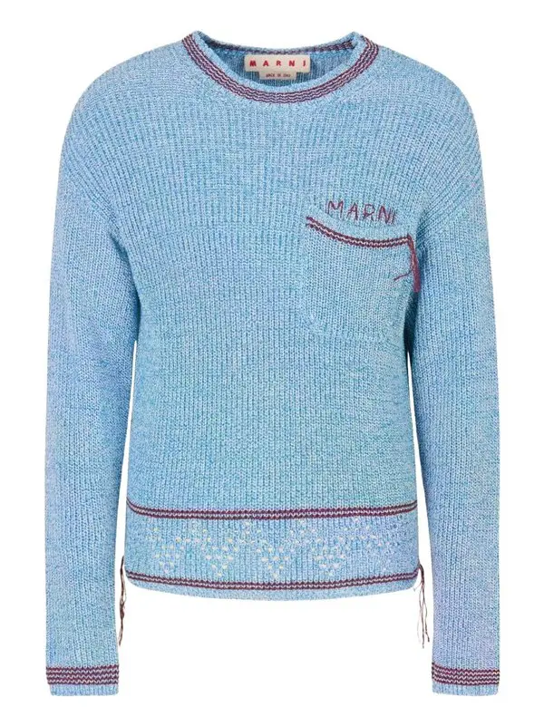 Marni Logo Pocket Sweater - Blue