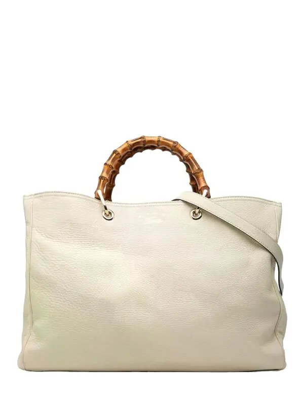 Gucci Bamboo Shopper Satchel - White