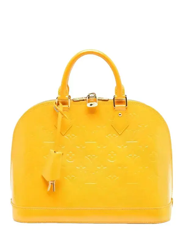 LOUIS VUITTON 2012 Monogram Vernis Alma Pm Handbag - Yellow