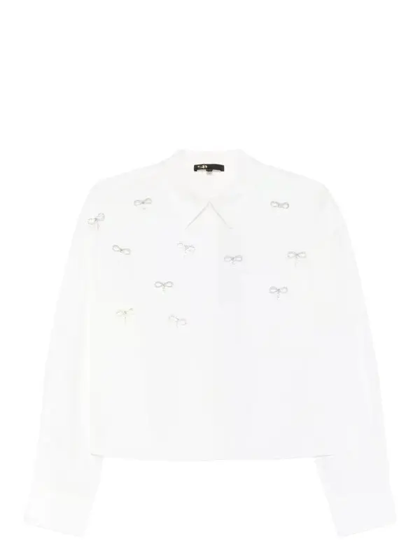 Maje Bow-embellished Shirt - White