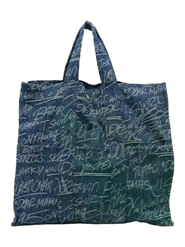 SKY HIGH FARM WORKWEAR Logo Tote Bag - Blue
