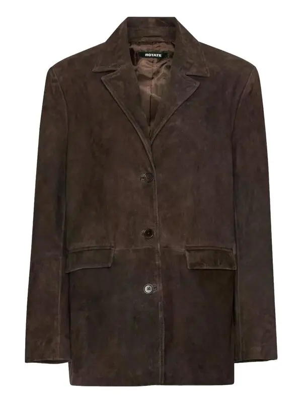 ROTATE BY BIRGER CHRISTENSEN Suede Blazer - Brown