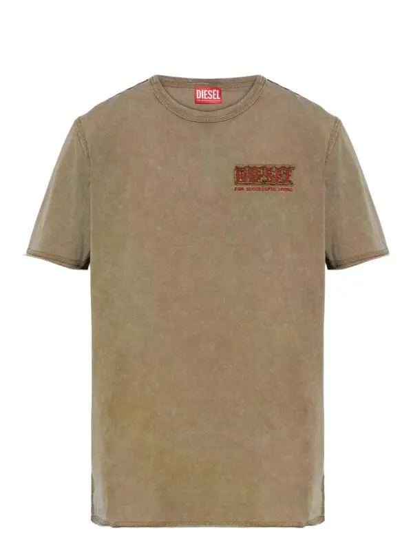 DIESEL® T-rawjust-v1 Raw-edge T-shirt - Neutrals