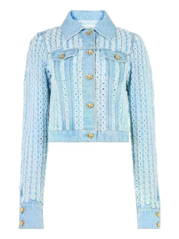 Nina Ricci Buttoned Denim Jacket - Blue