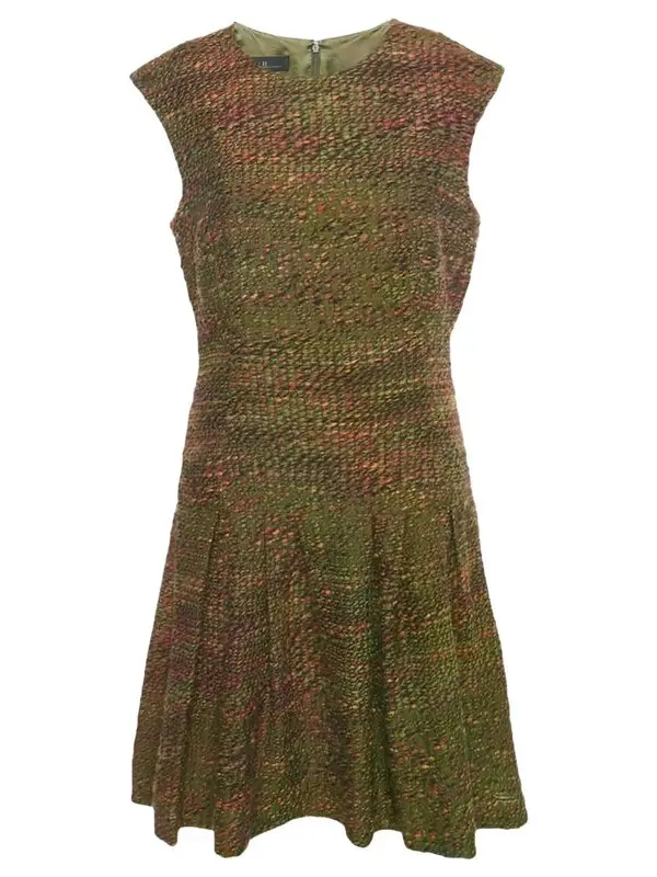 Carolina Herrera Marl-knit Sleeveless Dress - Green