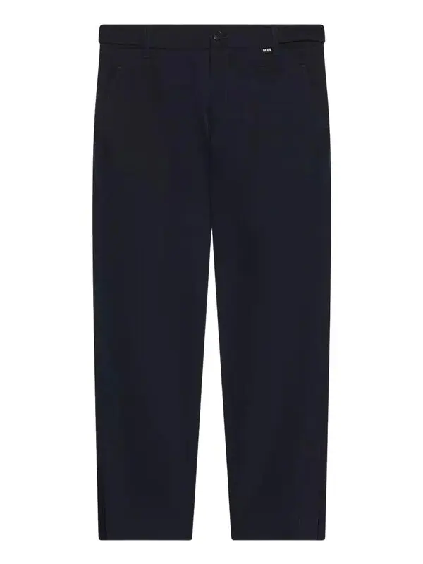 Gcds Logo-tag Straight Leg Pants - Blue