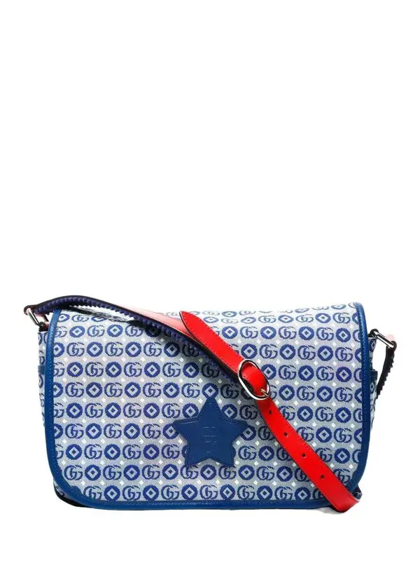 Gucci 2000-2020s Gg Pattern Crossbody Bag - Blue