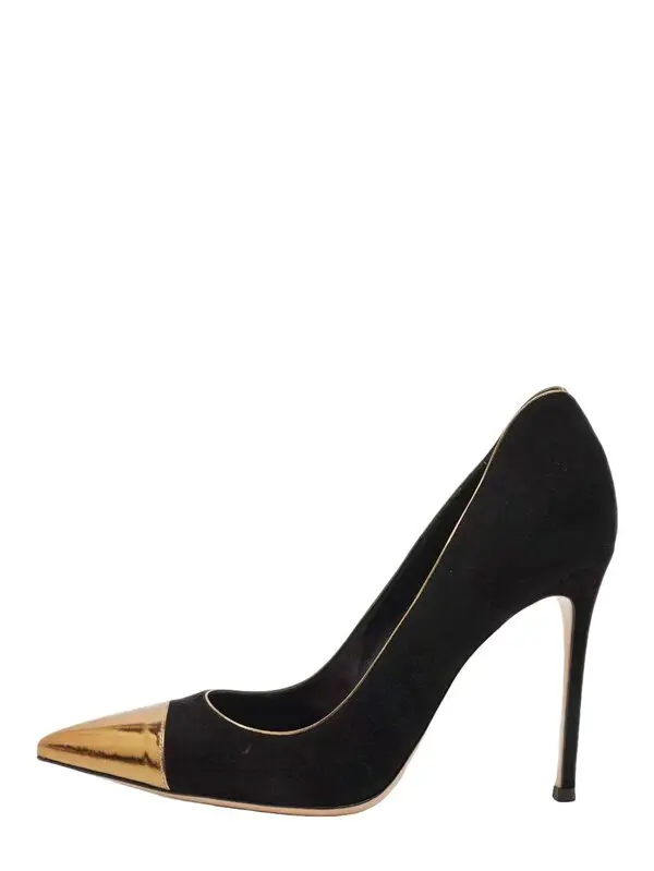 GIANVITO ROSSI Leather Pointed-toe Pumps 10.5 - Black