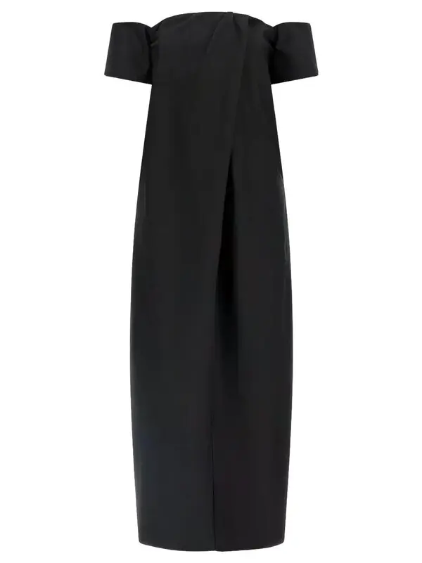 Magda Butrym Off-shoulder Sheath Maxi Dress - Black
