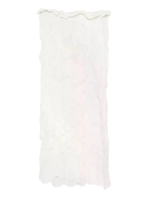 ROISIN PIERCE Asymmetric Hem Maxi Skirt - White