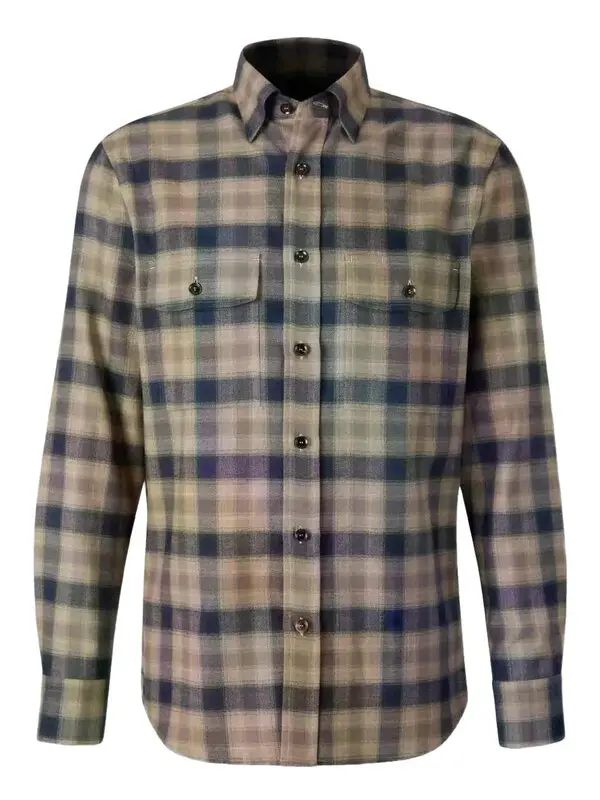 Brioni Flannel Shirt - Neutrals