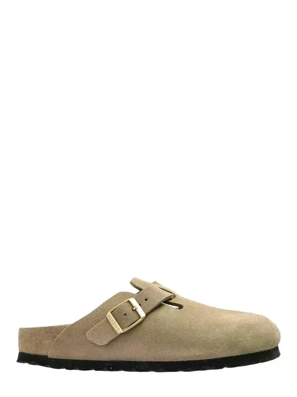 BIRKENSTOCK Boston Bs Suede Mules - Neutrals