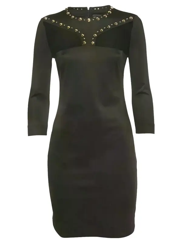 Just Cavalli Studded Mesh Mini Dress - Black